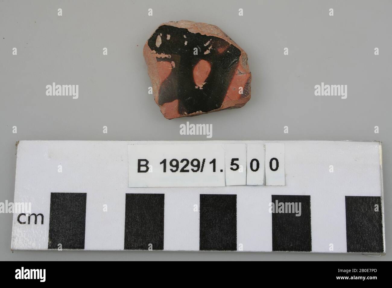 A wall chute decorated with black sludge (?)., Crockery, earthenware, B ...