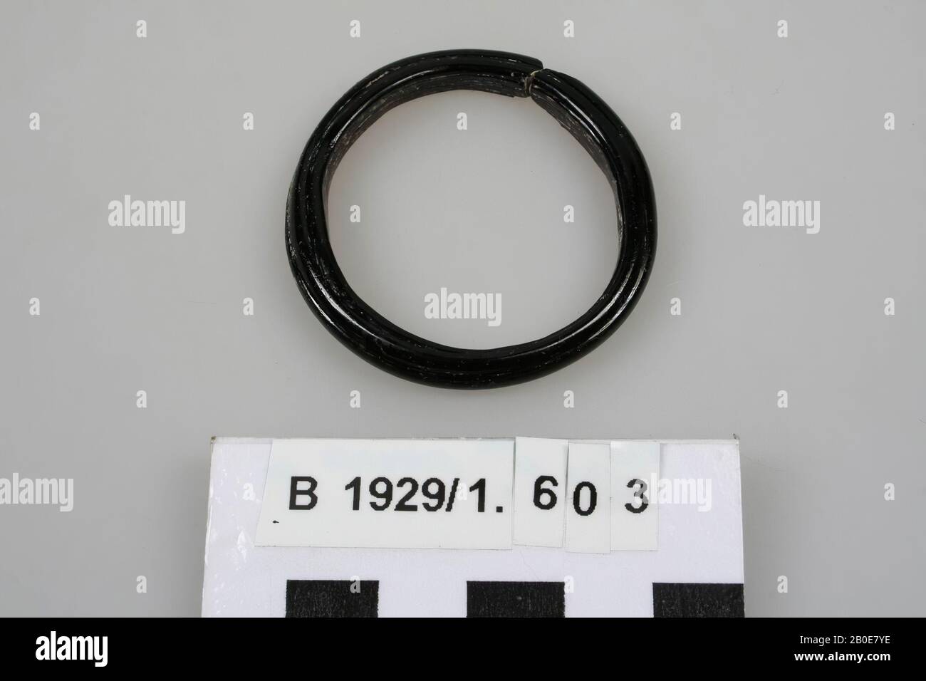 A bracelet of black glass., Ornament, glass, D 4.5 cm, Islamic Period ...