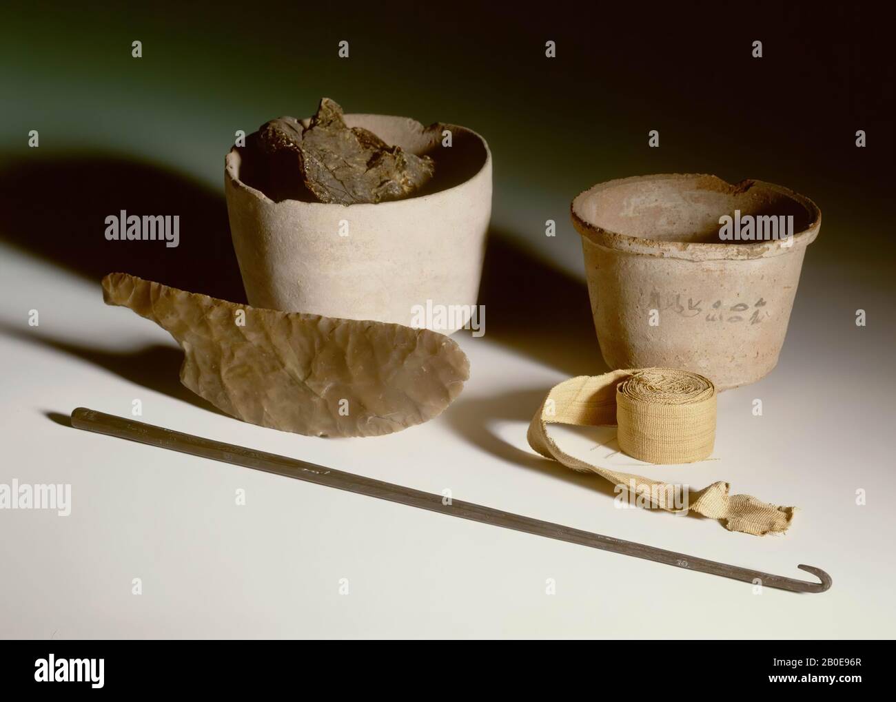 cup, inscription, cup, pottery, 10 cm, Late Period, Egypt Stock Photo ...