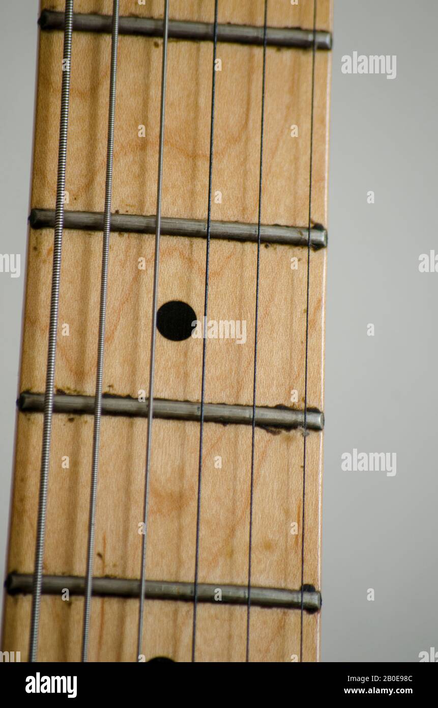 Electric Guitar Fretboard Stock Photo - Alamy
