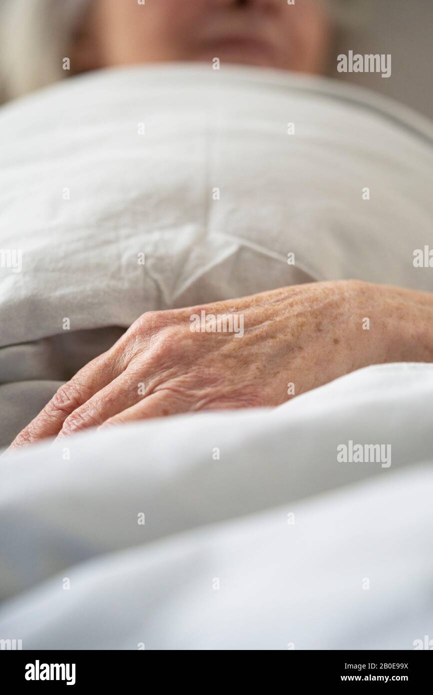 Hand of senior woman Stock Photo - Alamy