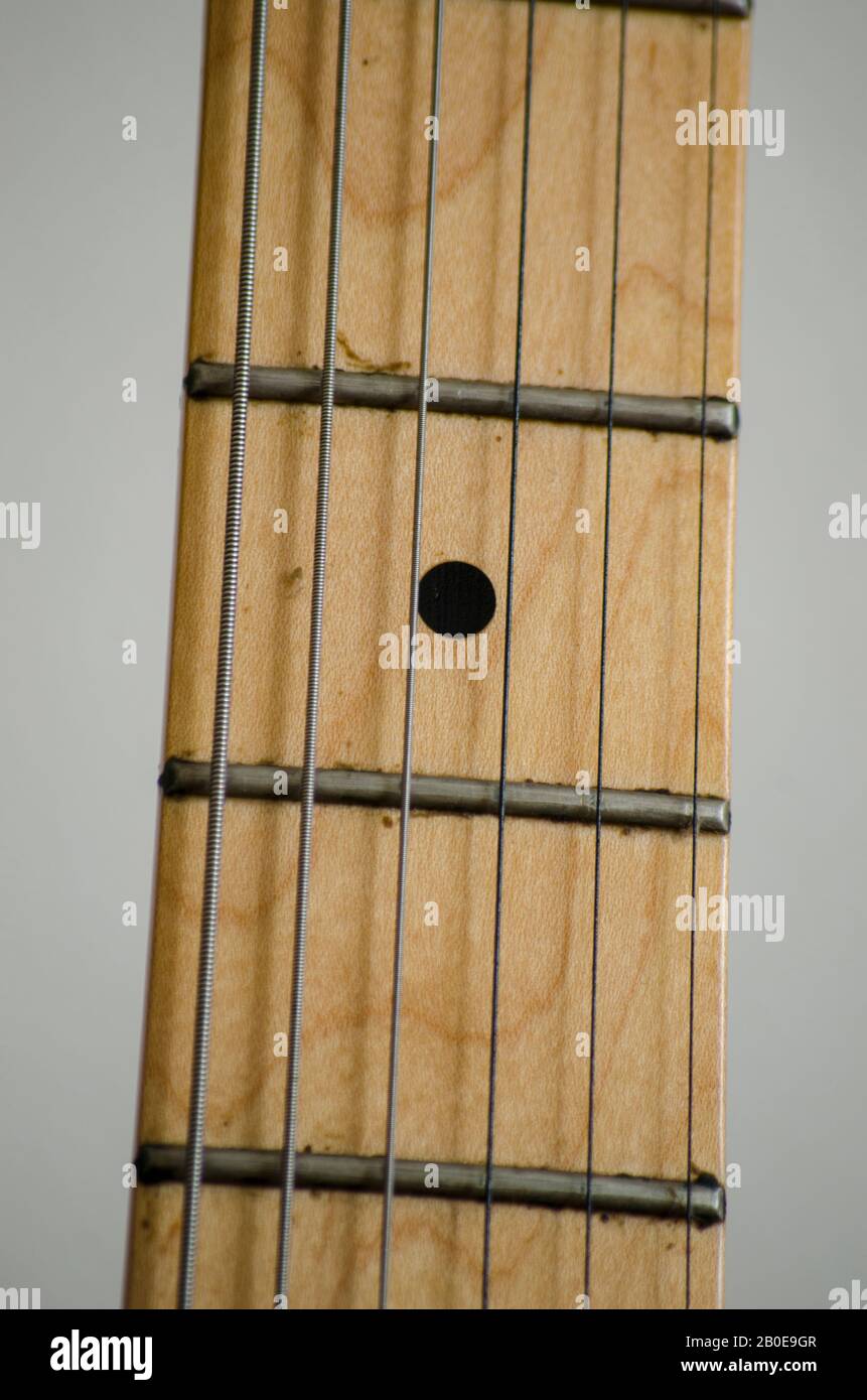 Electric Guitar Fretboard Stock Photo - Alamy