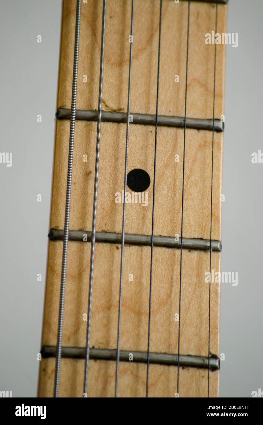 Electric Guitar Fretboard Stock Photo - Alamy