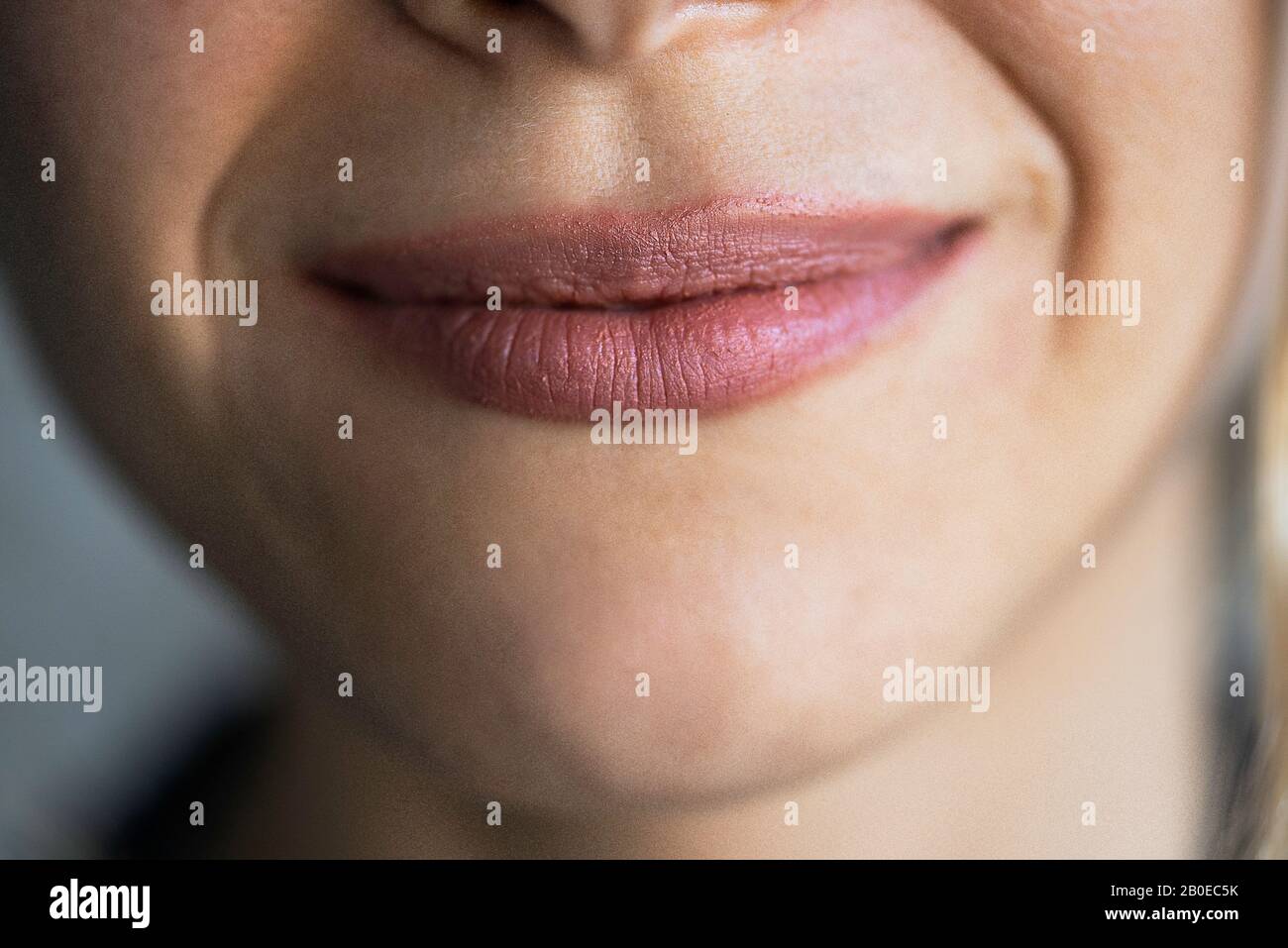 Close up woman smiling lips hi-res stock photography and images - Alamy