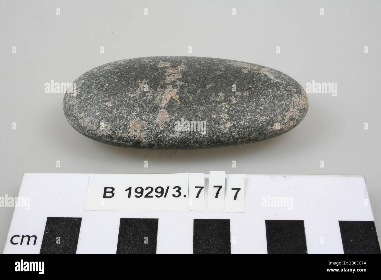 An oval shaped stone, probably used as polishing stone., Polishing ...