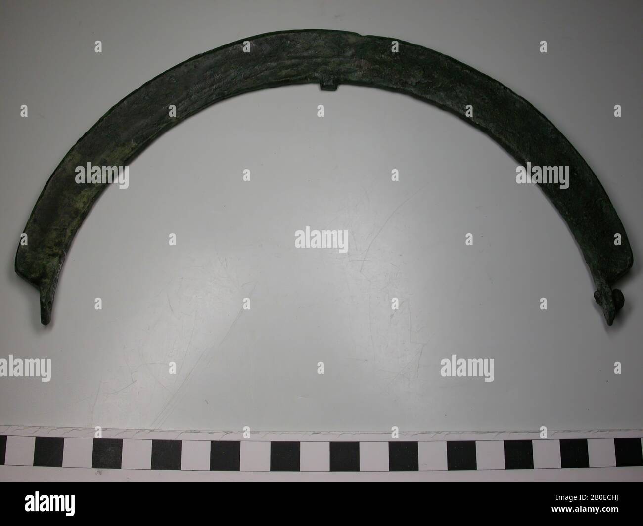 Netherlands Roman period, helmet bracket, metal, bronze, length, 22.7 ...