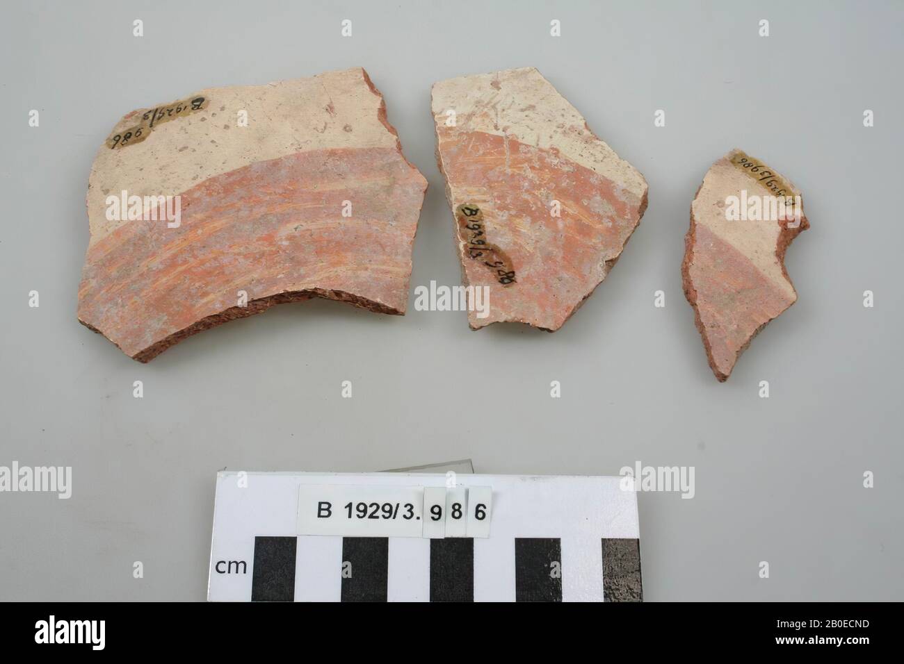 3 shards belonging together, shards, pottery, br: 9 cm (largest shard ...