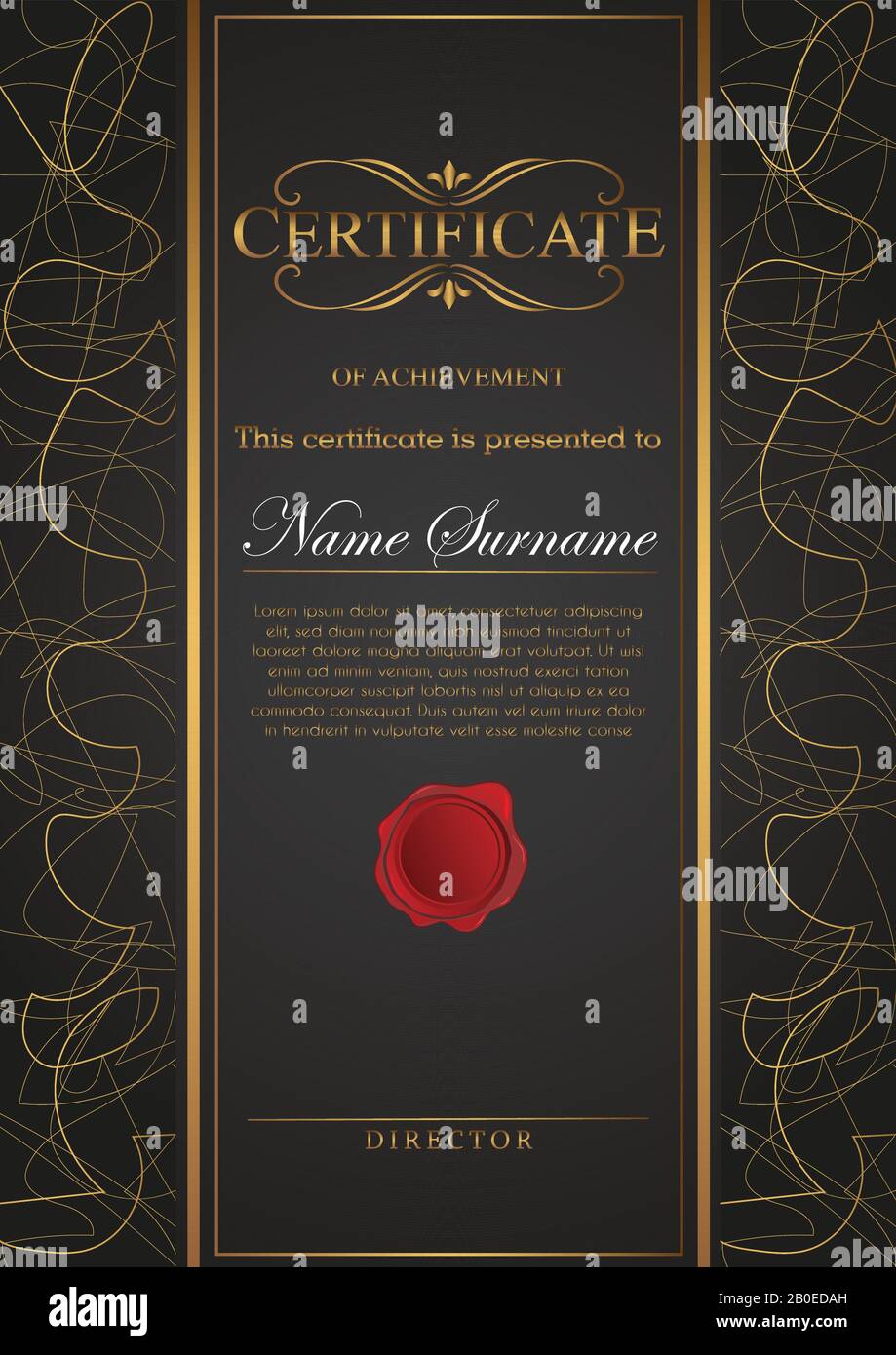 Award certificate completion hi-res stock photography and images - Alamy
