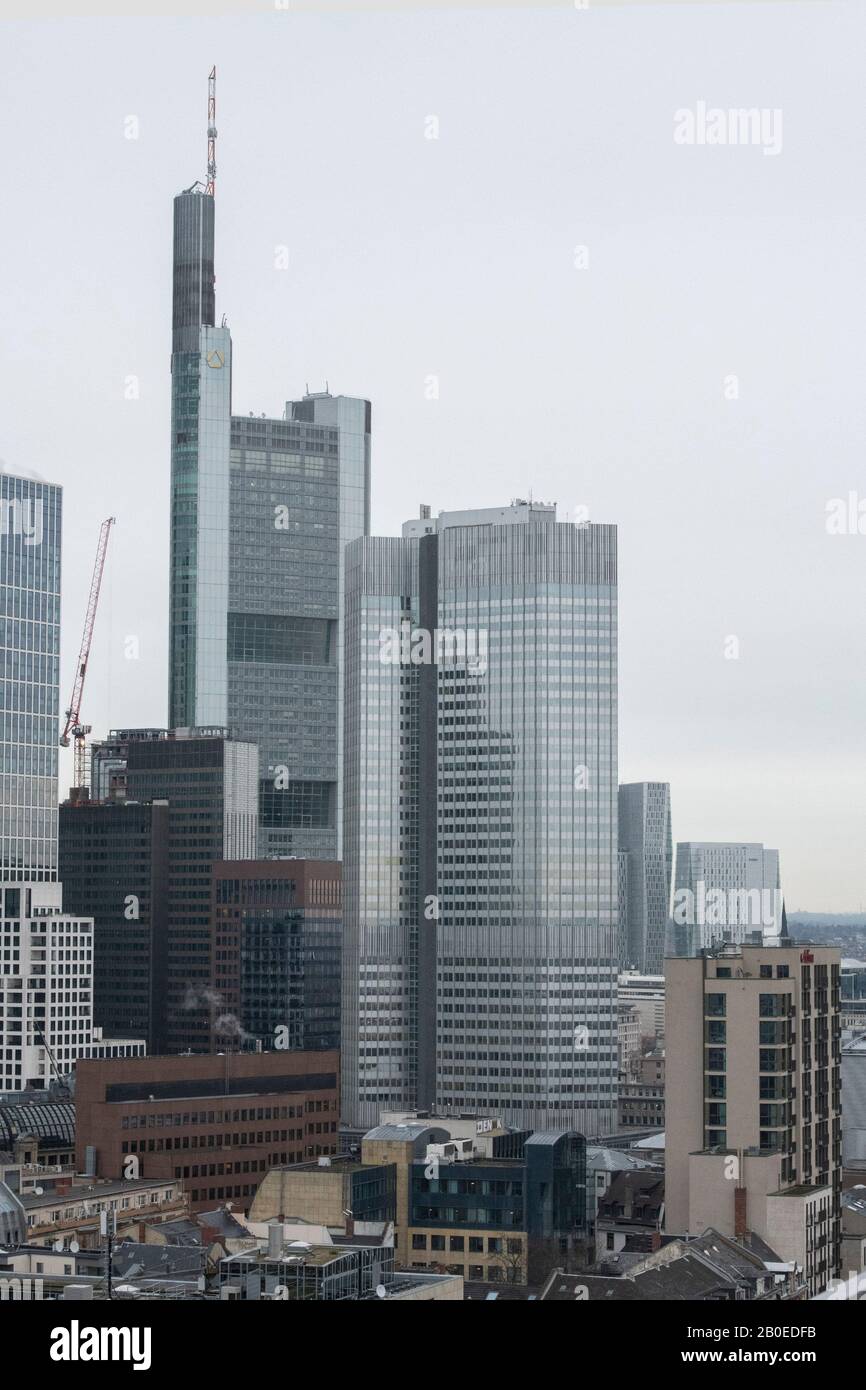Frankfurt Am Main, Deutschland. 13th Feb, 2020. View over Frankfurt ...