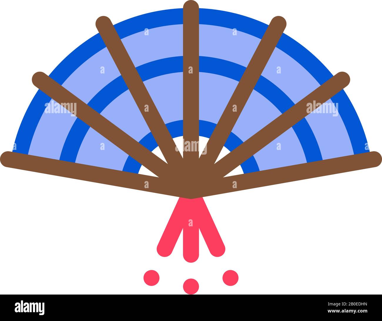 South Korea Fan Icon Vector Outline Illustration Stock Vector Image ...