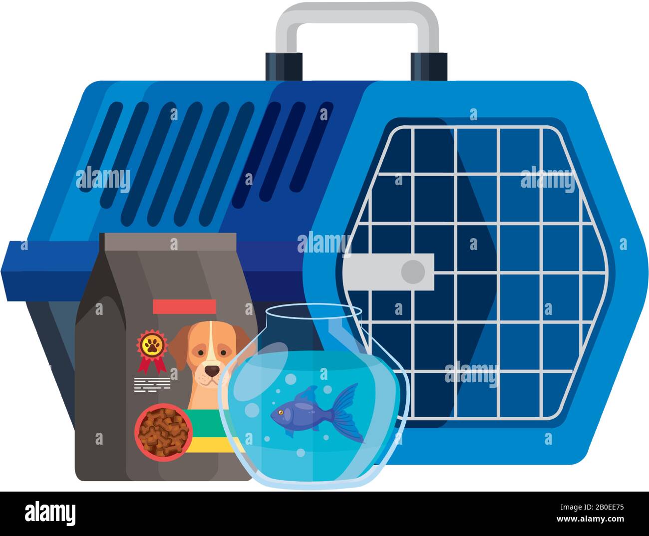pet carry box with icons Stock Vector Image & Art - Alamy