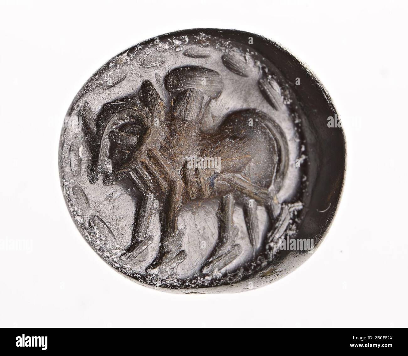 stamp seal, stone, hematite, ø 1.3 cm, Iran Stock Photo - Alamy