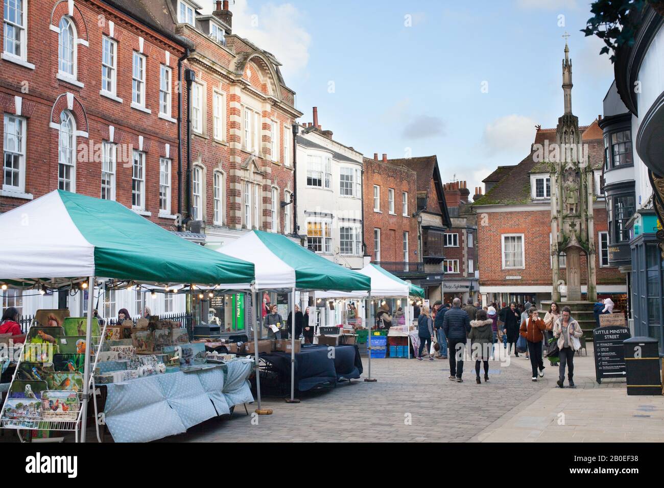 Stalls in busy shopping street hi-res stock photography and images - Alamy