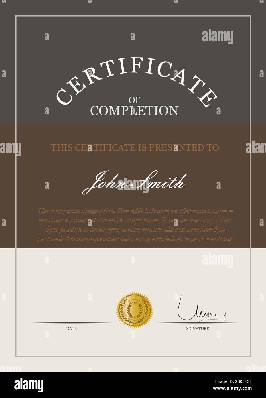 Certificate template vector Stock Vector Image & Art - Alamy