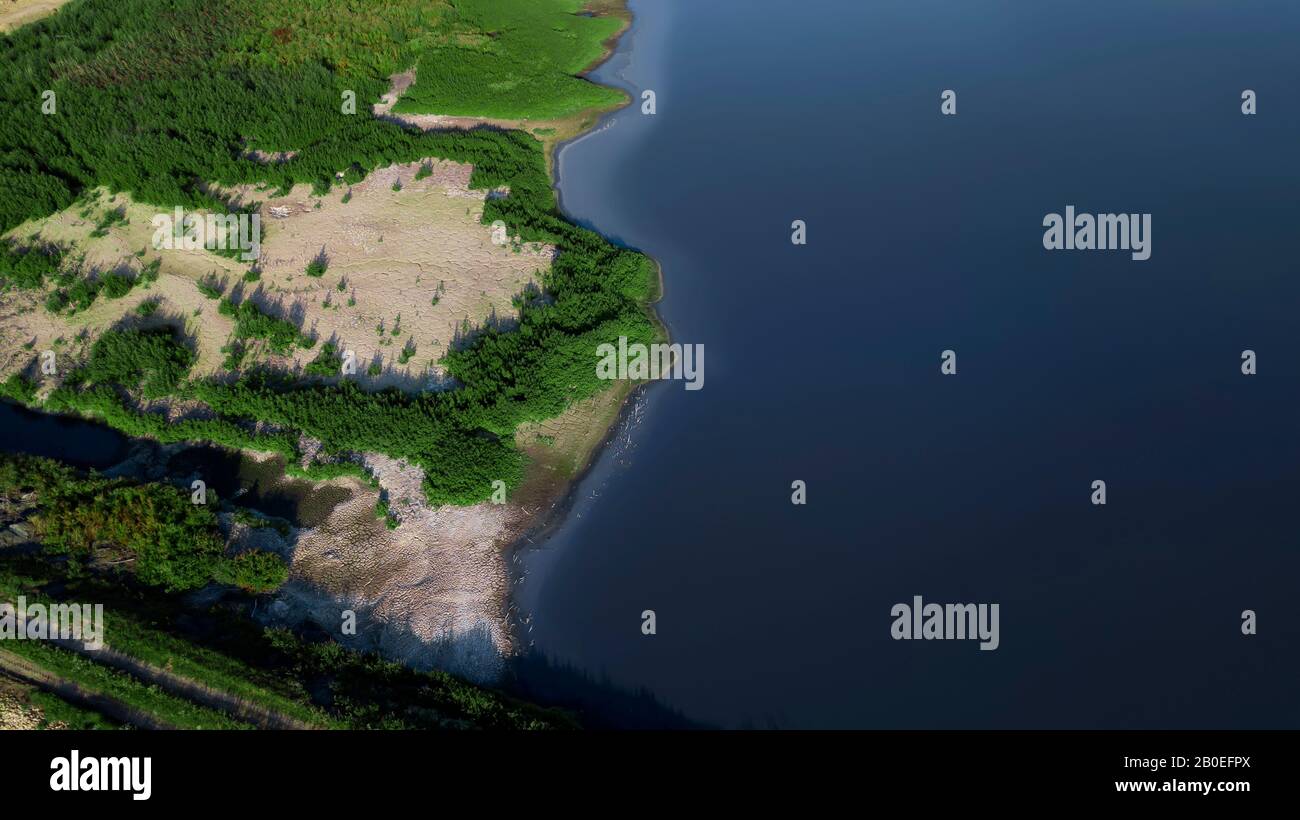 lake shore top view from a drone Stock Photo - Alamy