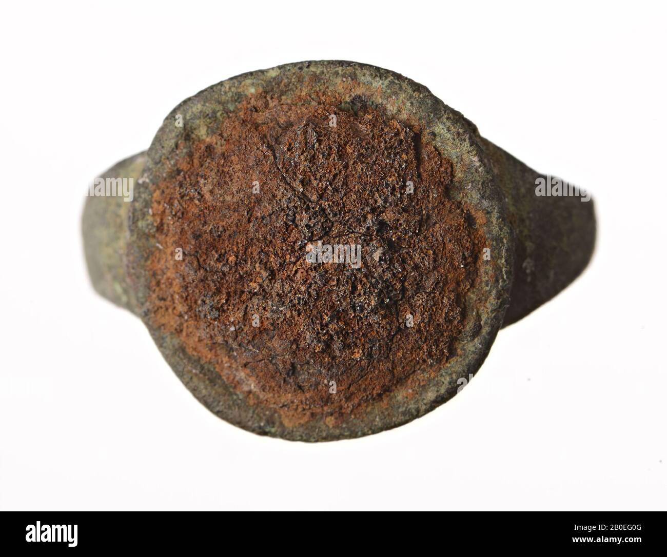 ring, signet ring, metal, bronze, iron, 1.2 cm, ø 1.9 cm, Iran Stock ...