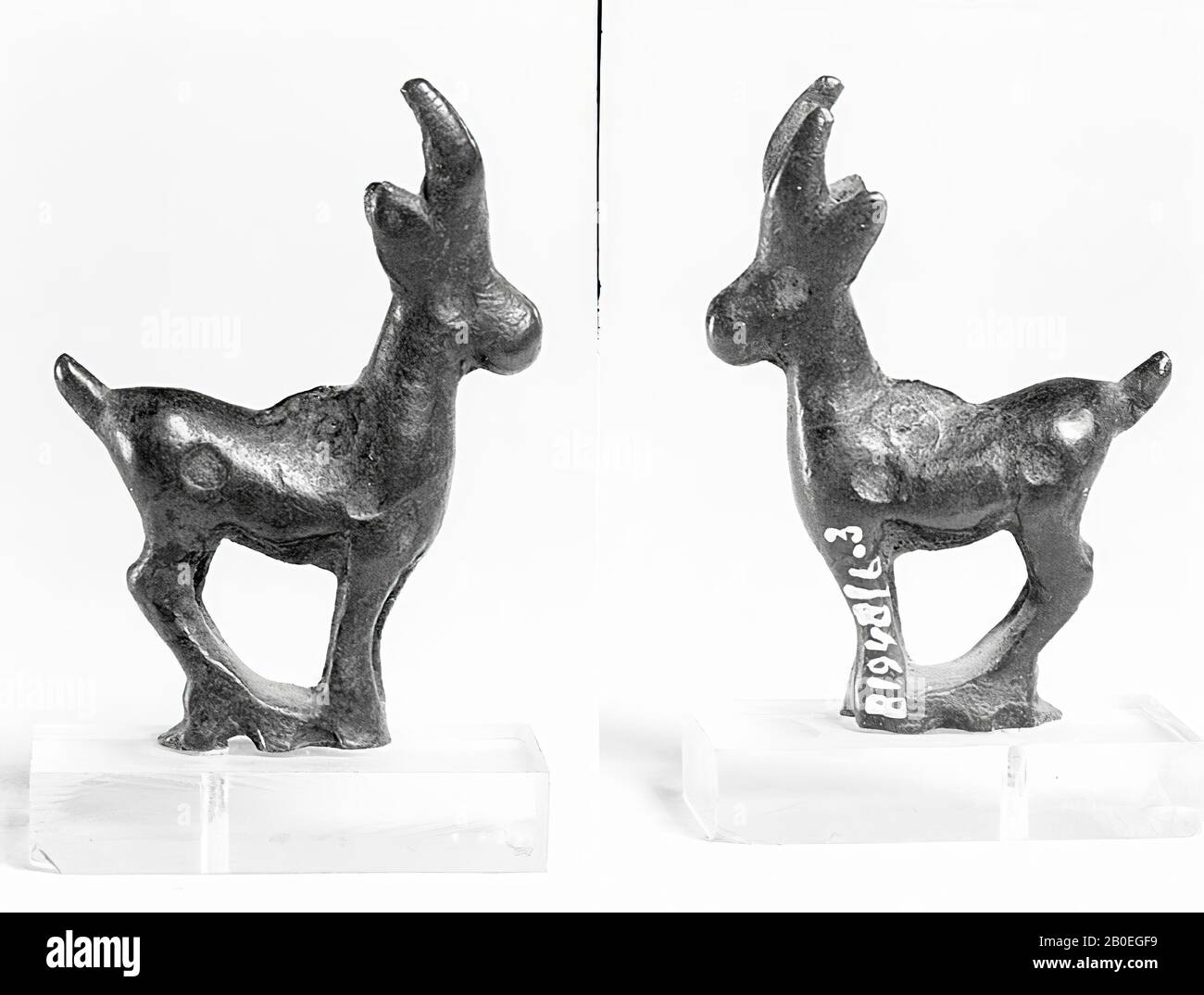 A bronze statue of a ibex., Figurine, bronze, 4 cm, Iran Stock Photo ...