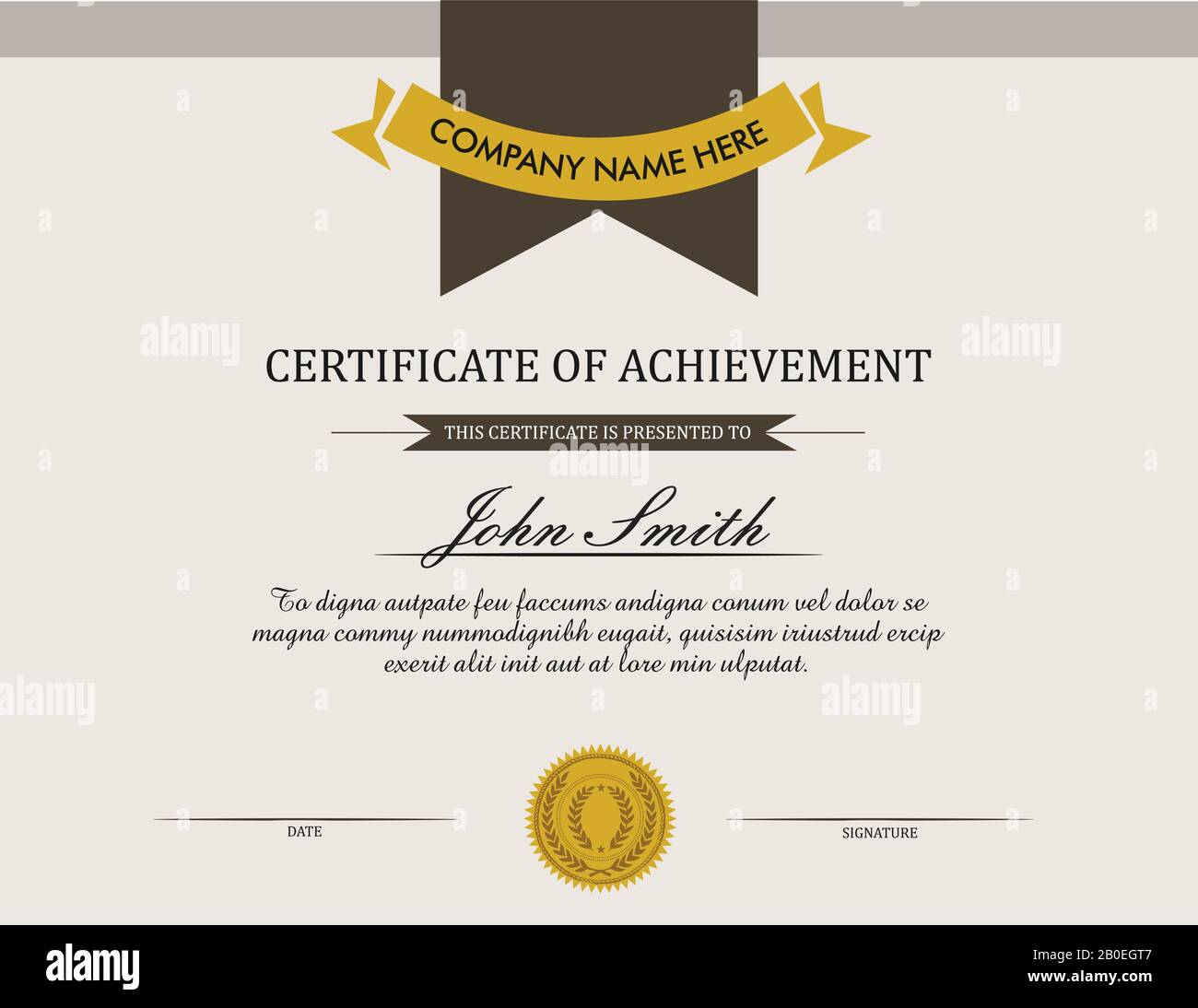 Certificate template with element Stock Vector Image & Art - Alamy