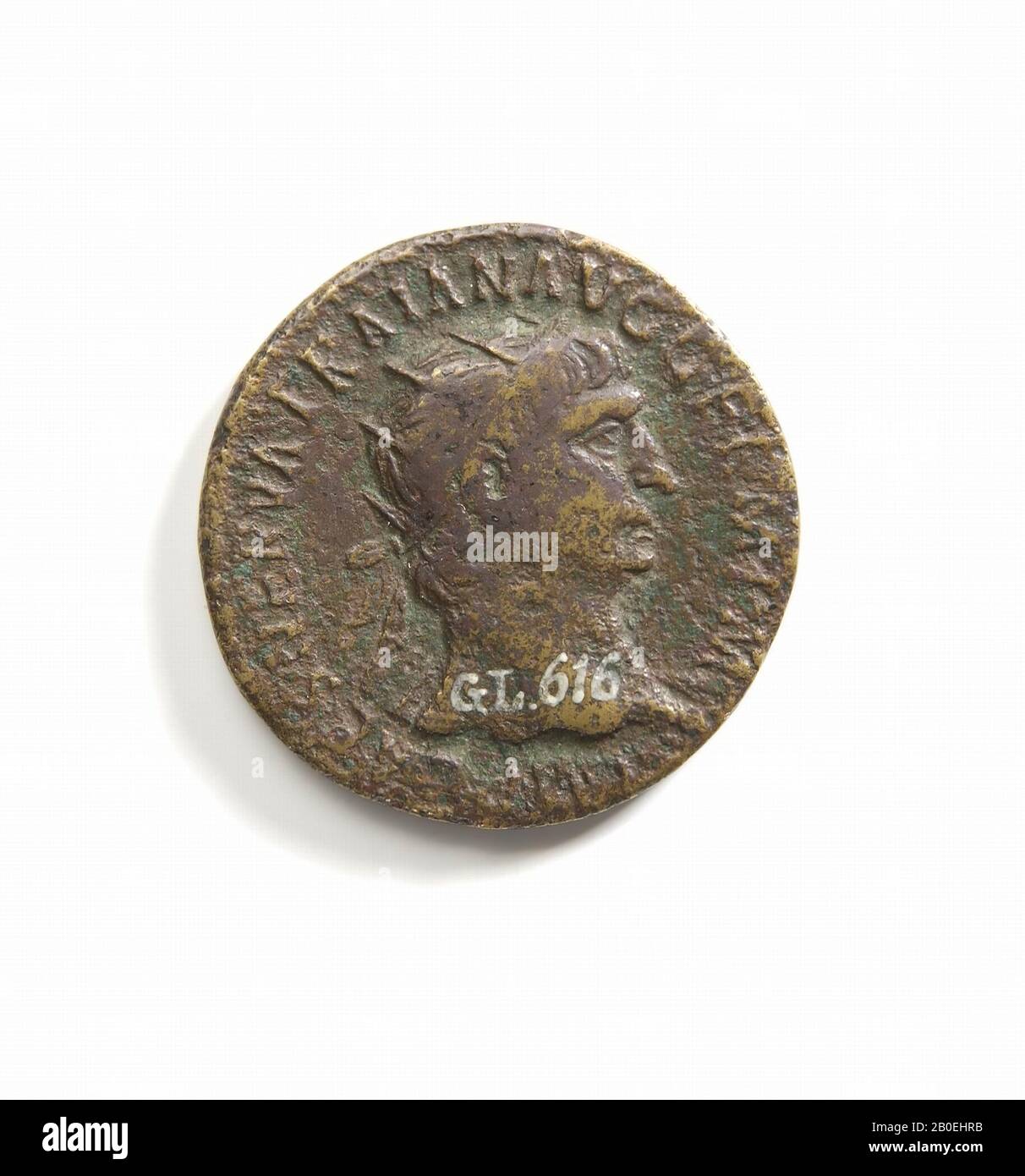 Vz: head with halo n.r., IMP CAES NERVA TRAIAN AUG GERM PM, Kz ...