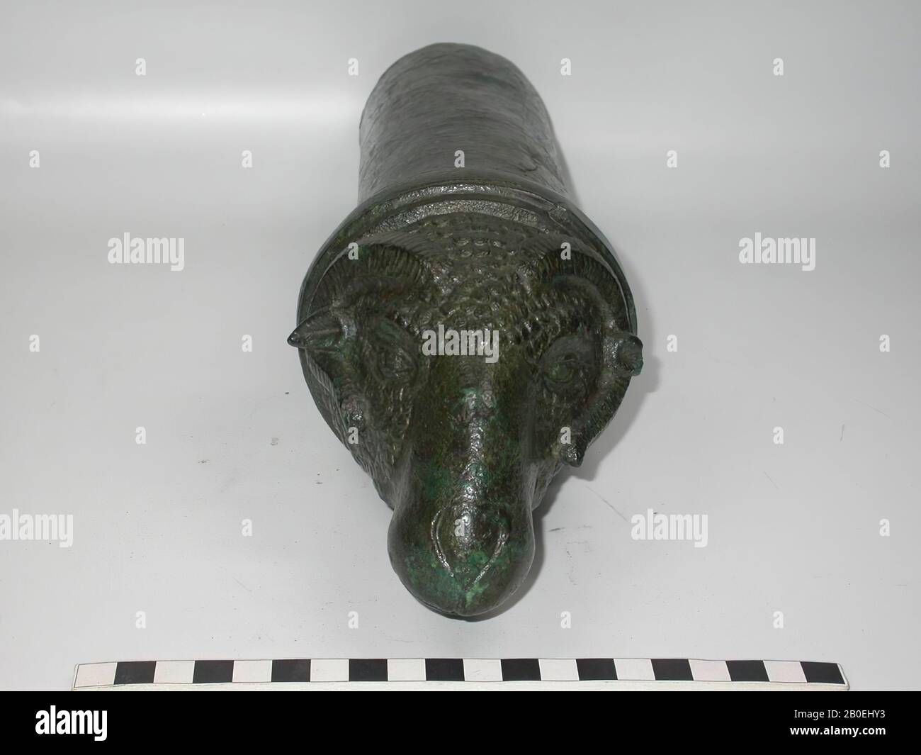 ram's head, ram, tassel tree, head, metal, bronze, 32.5 cm, Greco-Roman ...