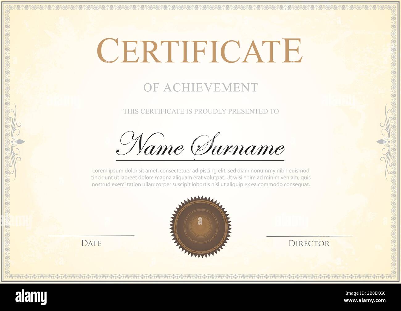 Certificate vintage classic Stock Vector Image & Art - Alamy