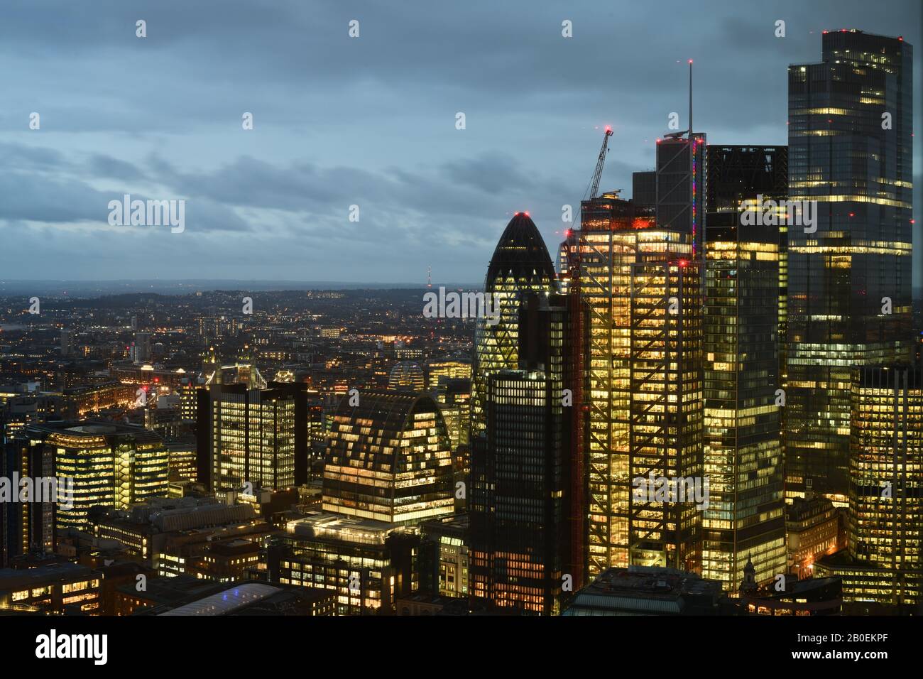 London landscape locations at night Stock Photo - Alamy