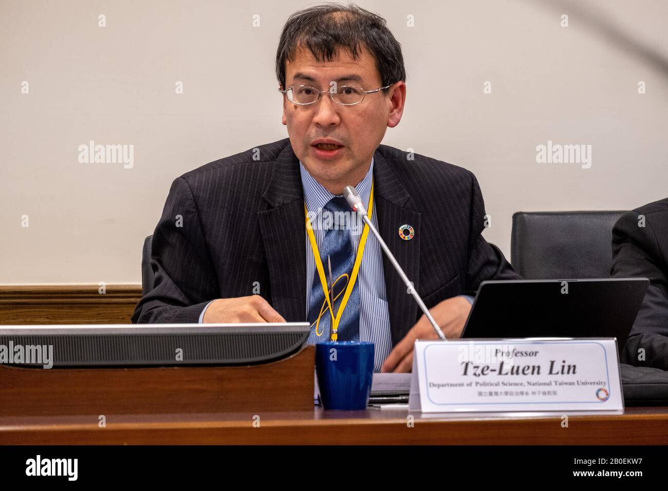 Professor Tze-Luen Lin, Department of Political Science, NTU seen ...