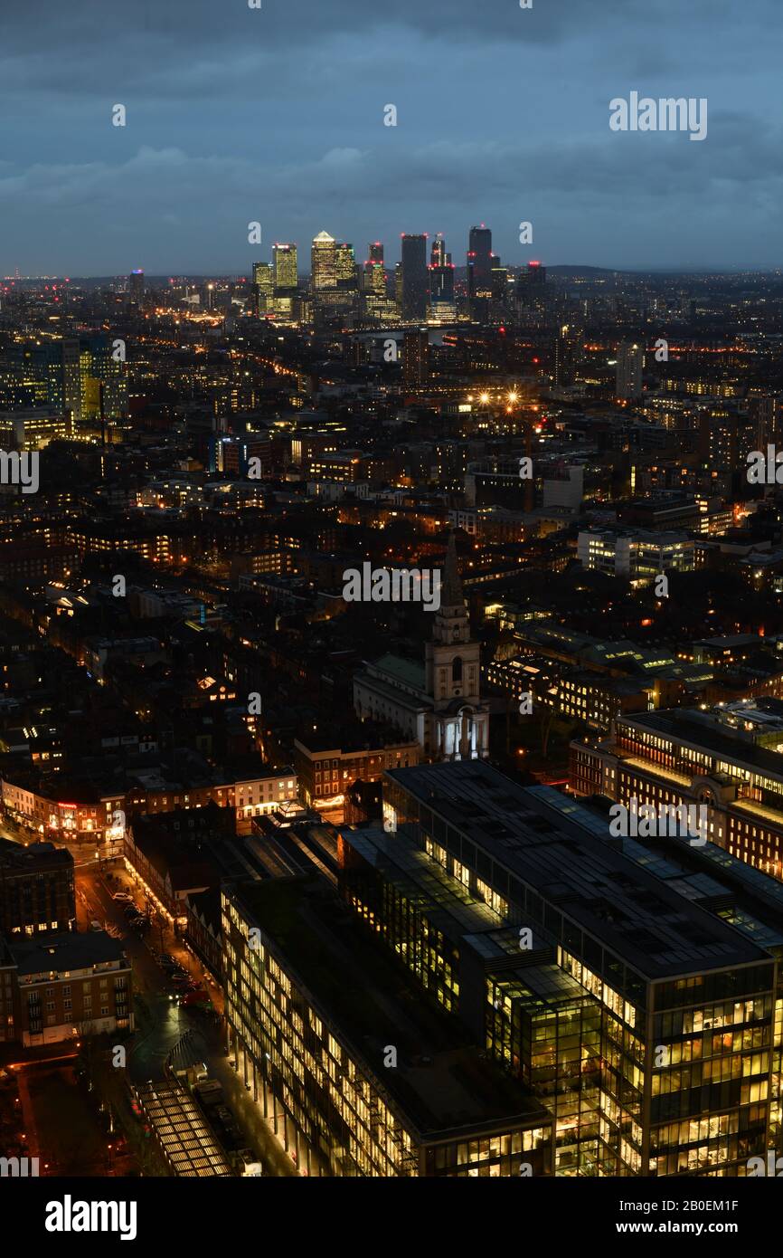 London landscape locations at night Stock Photo - Alamy