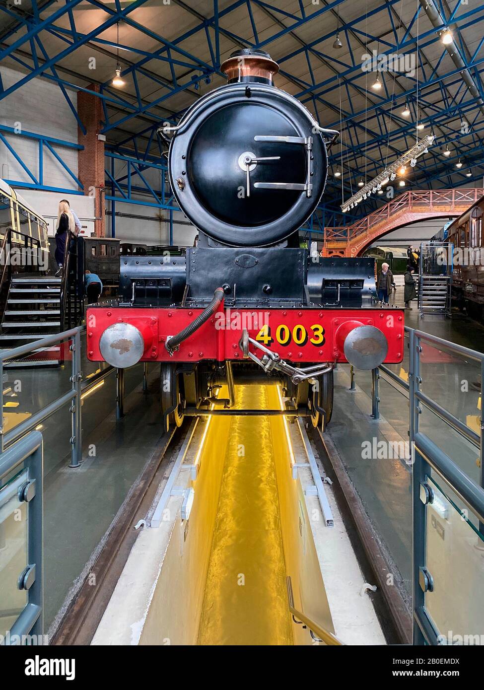 Vintage steam locomotive in the National Railway Museum in York ...