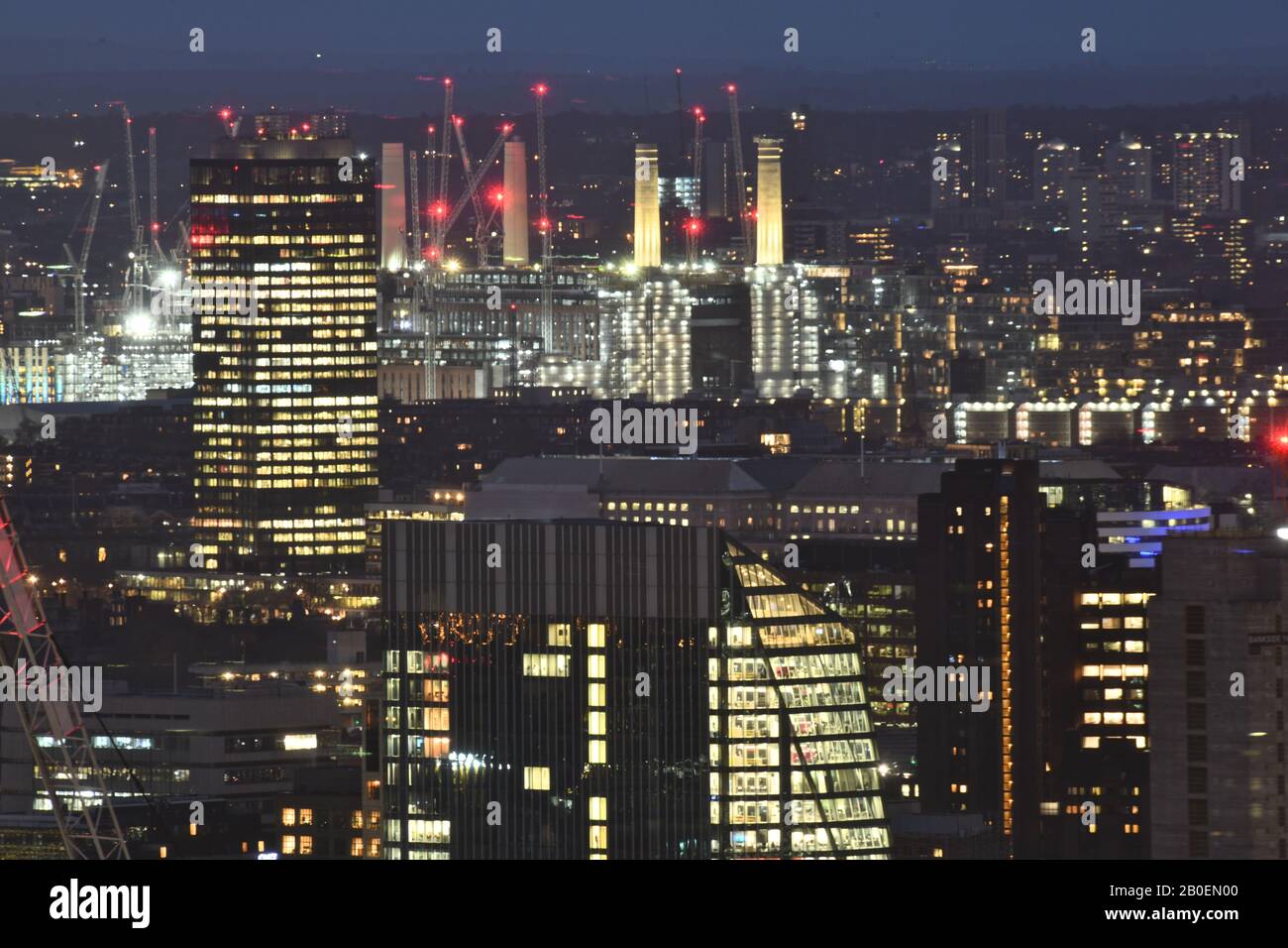 London landscape locations at night Stock Photo - Alamy