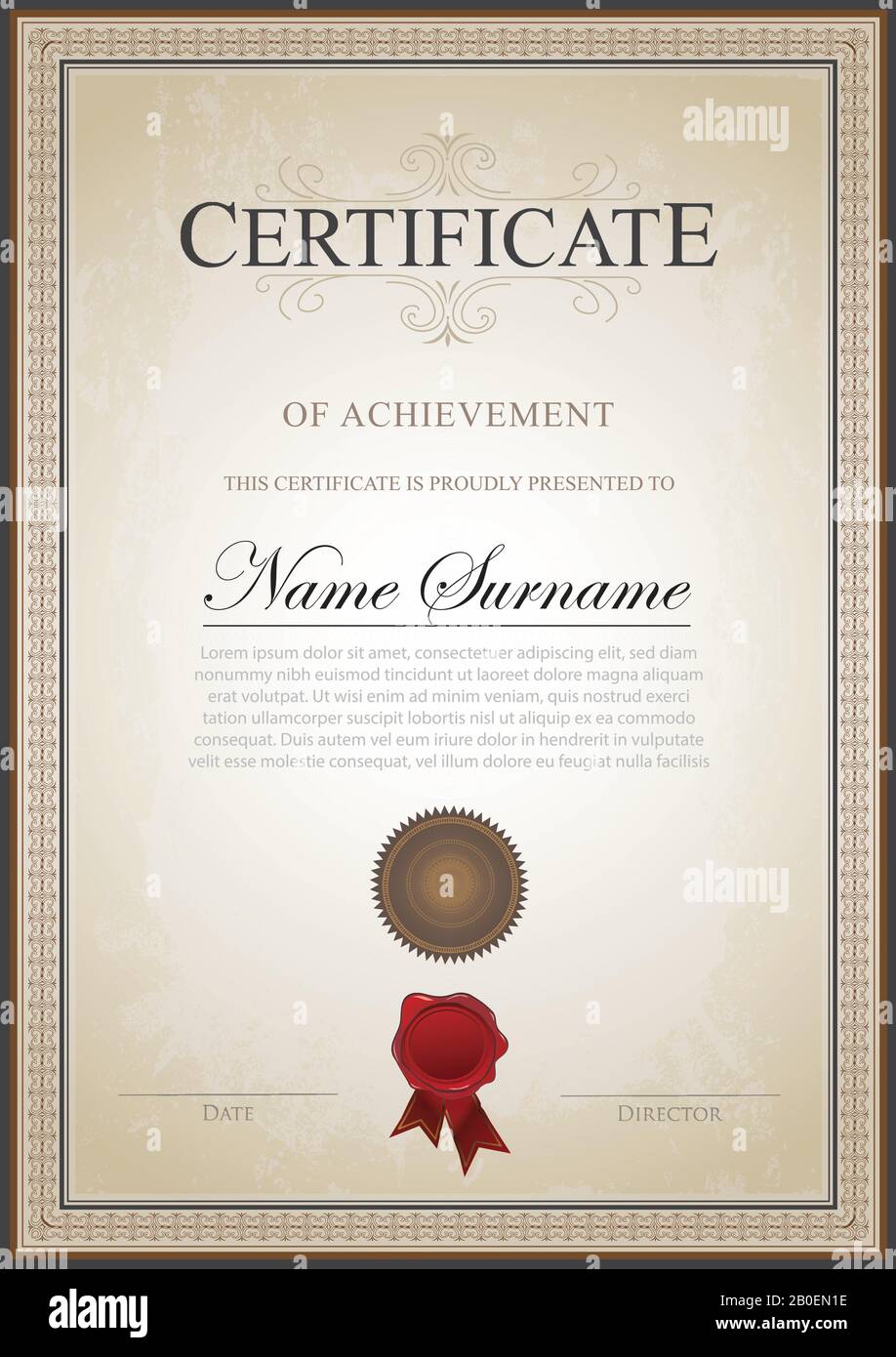 Certificate vintage classic Stock Vector Image & Art - Alamy