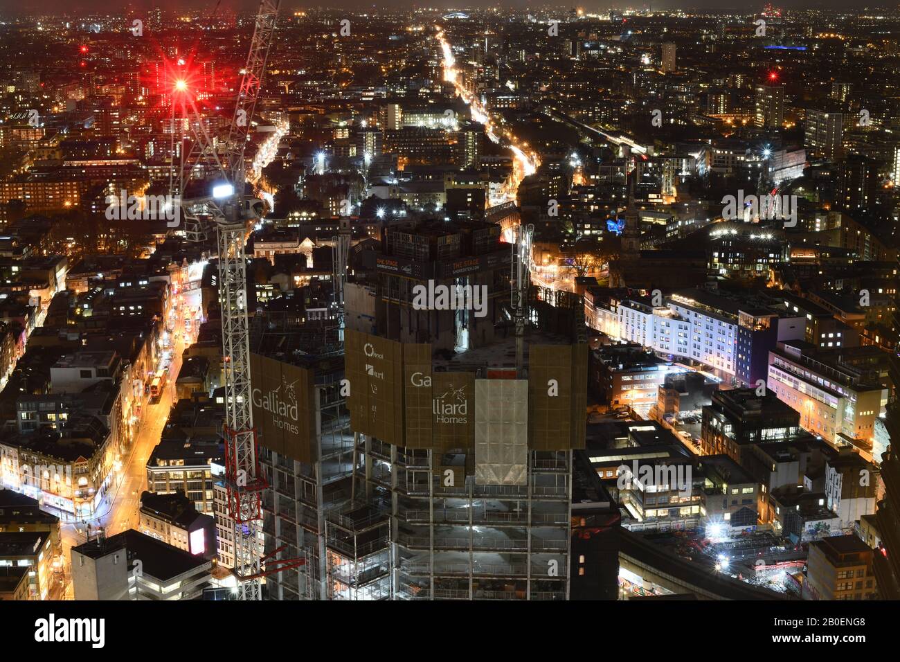 London landscape locations at night Stock Photo - Alamy
