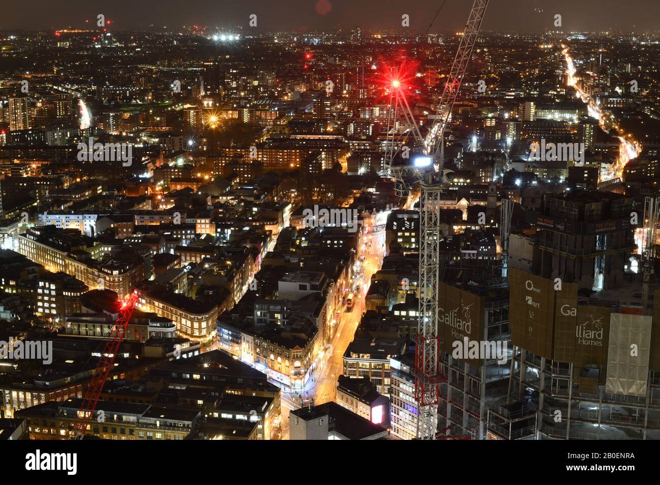 London landscape locations at night Stock Photo - Alamy