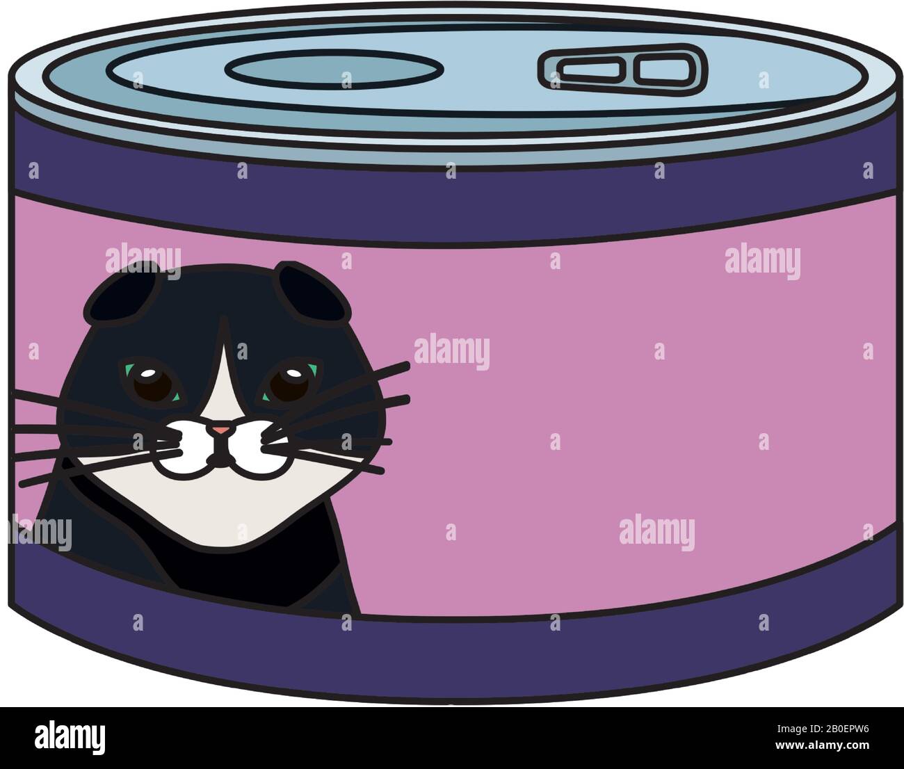 food cat in can isolated icon Stock Vector Image & Art - Alamy