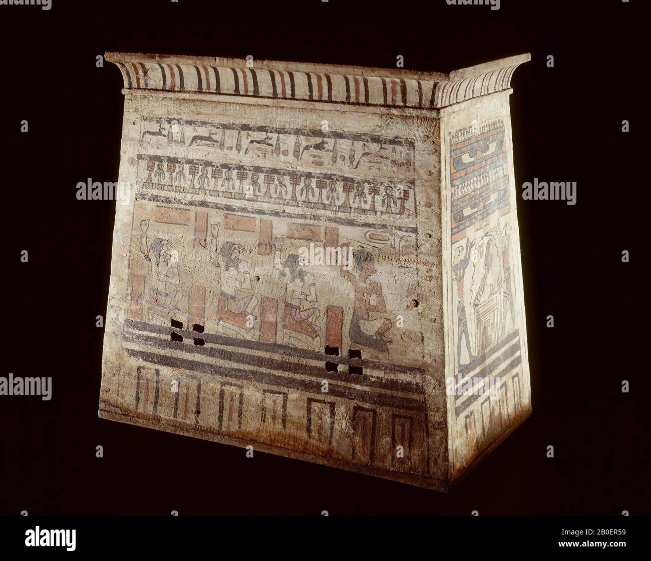 chest, rectangular, falcon, mummy holder, wood, 48 x 29 x 55 cm, Greco ...