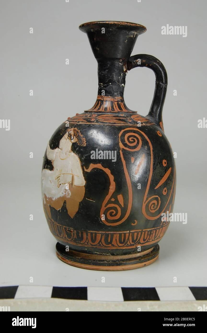 Attic red-figure lekythos. Squat type. Decoration of Aphrodite and Eros ...