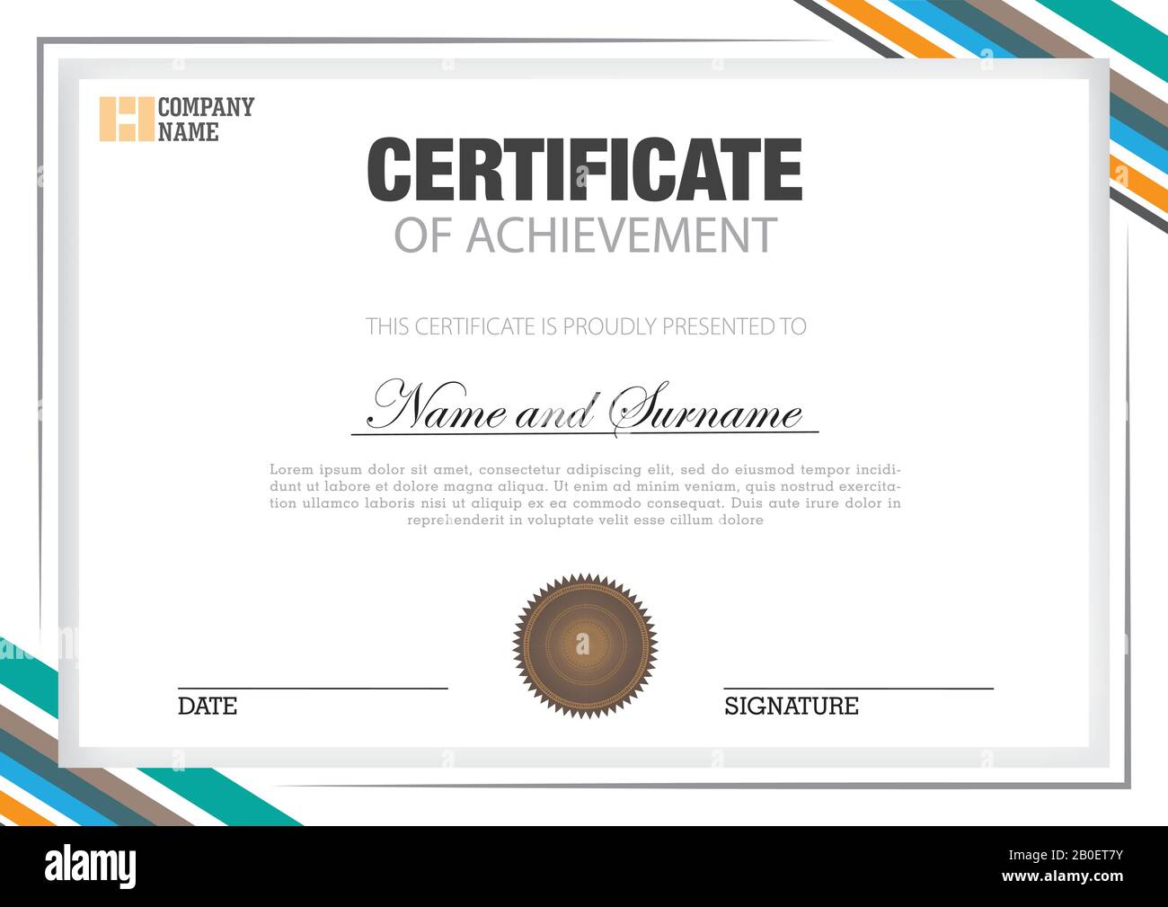certificate with combination color Stock Vector Image & Art - Alamy