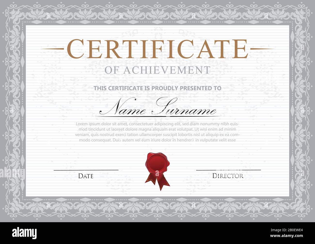 certificate with decoration Stock Vector Image & Art - Alamy