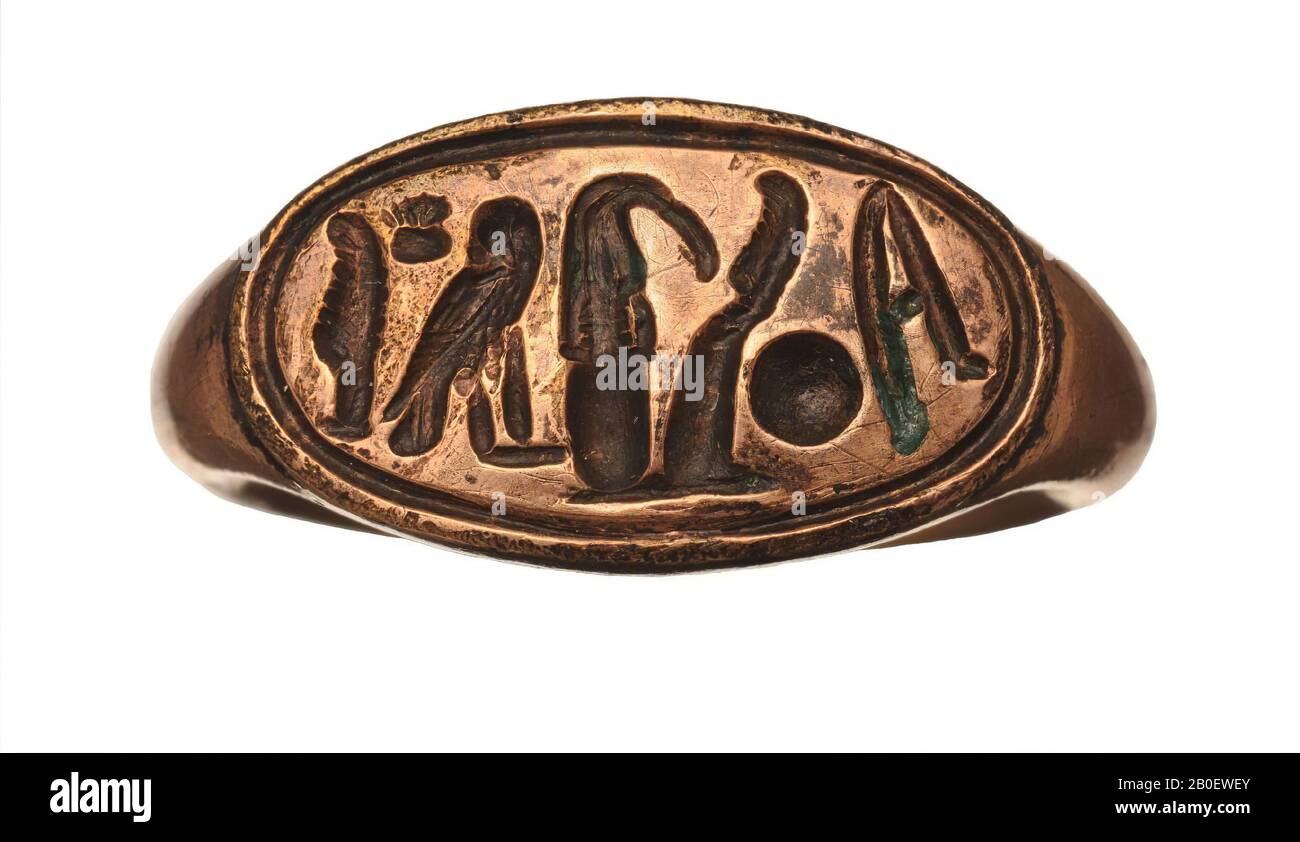 signet ring, oval, inscription, Thutmosis IV (?), Ring, signet ring ...