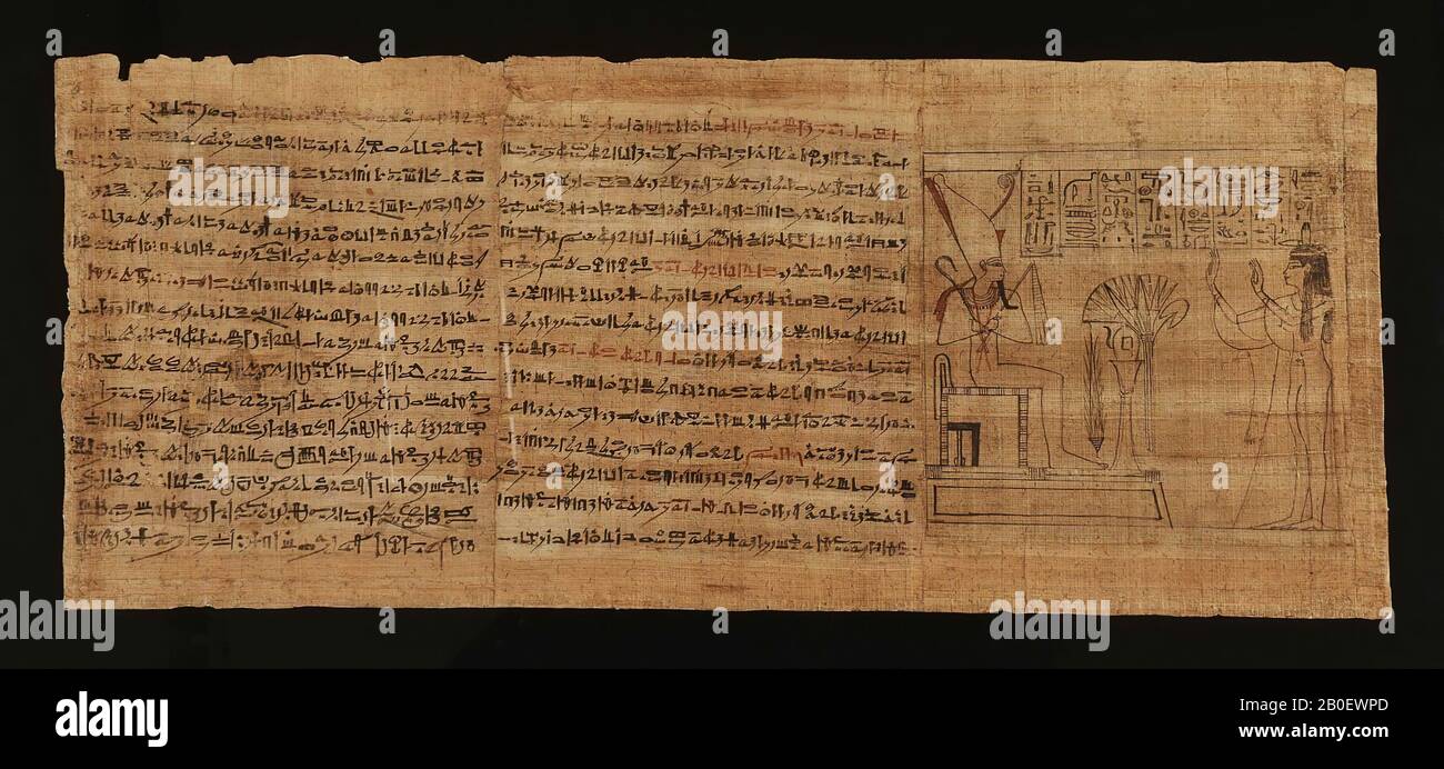 Egypt, handwriting, hieratic, papyrus, 24.5 x 58 cm Stock Photo - Alamy