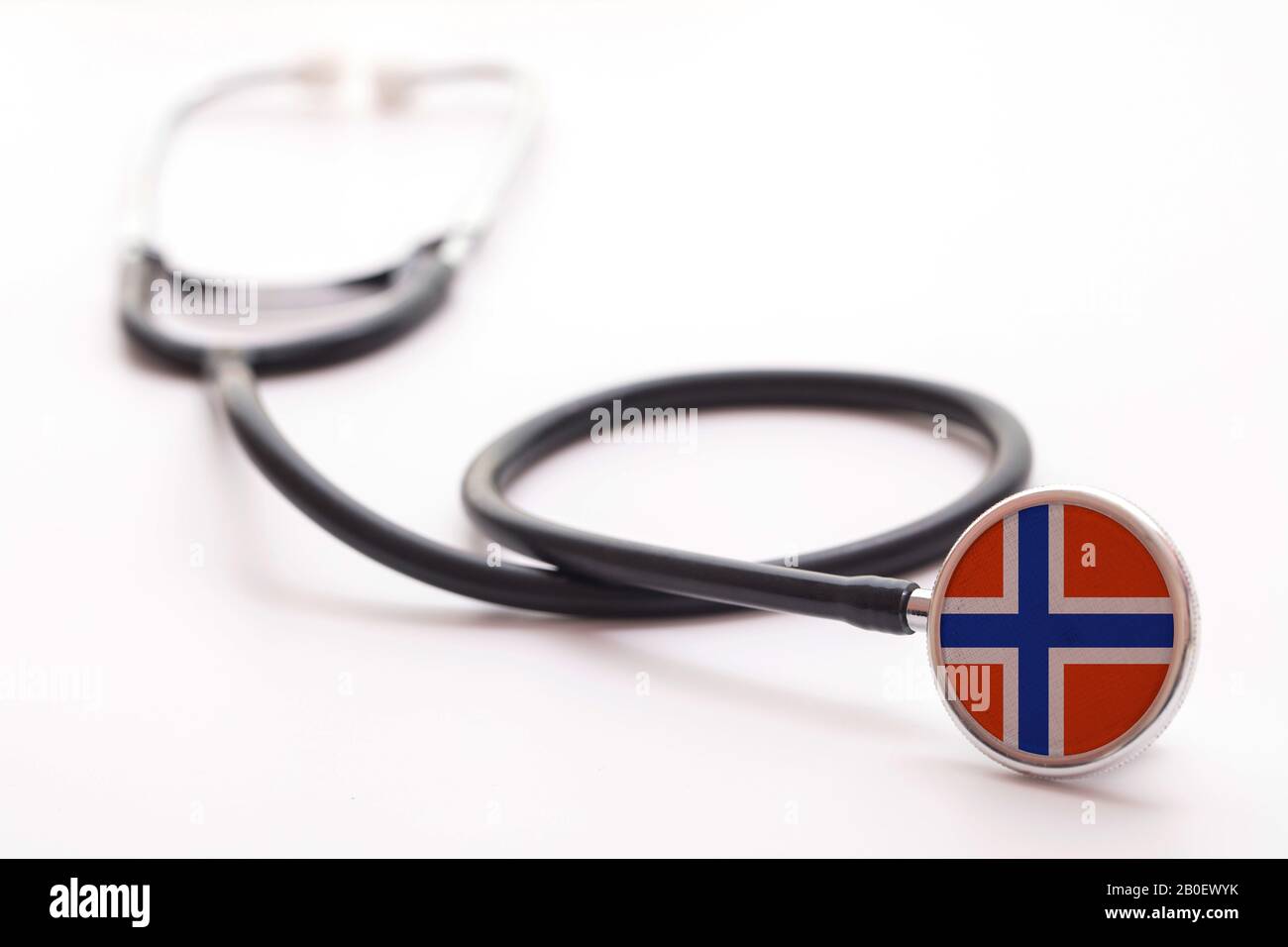 Norway healthcare concept. Medical stethoscope with country flag Stock ...