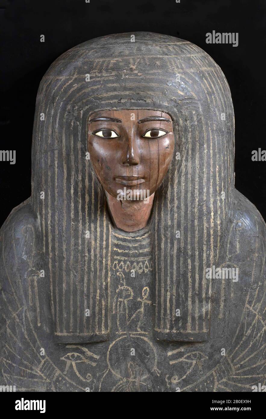 coffin, Panesy, coffin lid, mummy box, coffin, wood, 38 x 54 x 200 cm ...