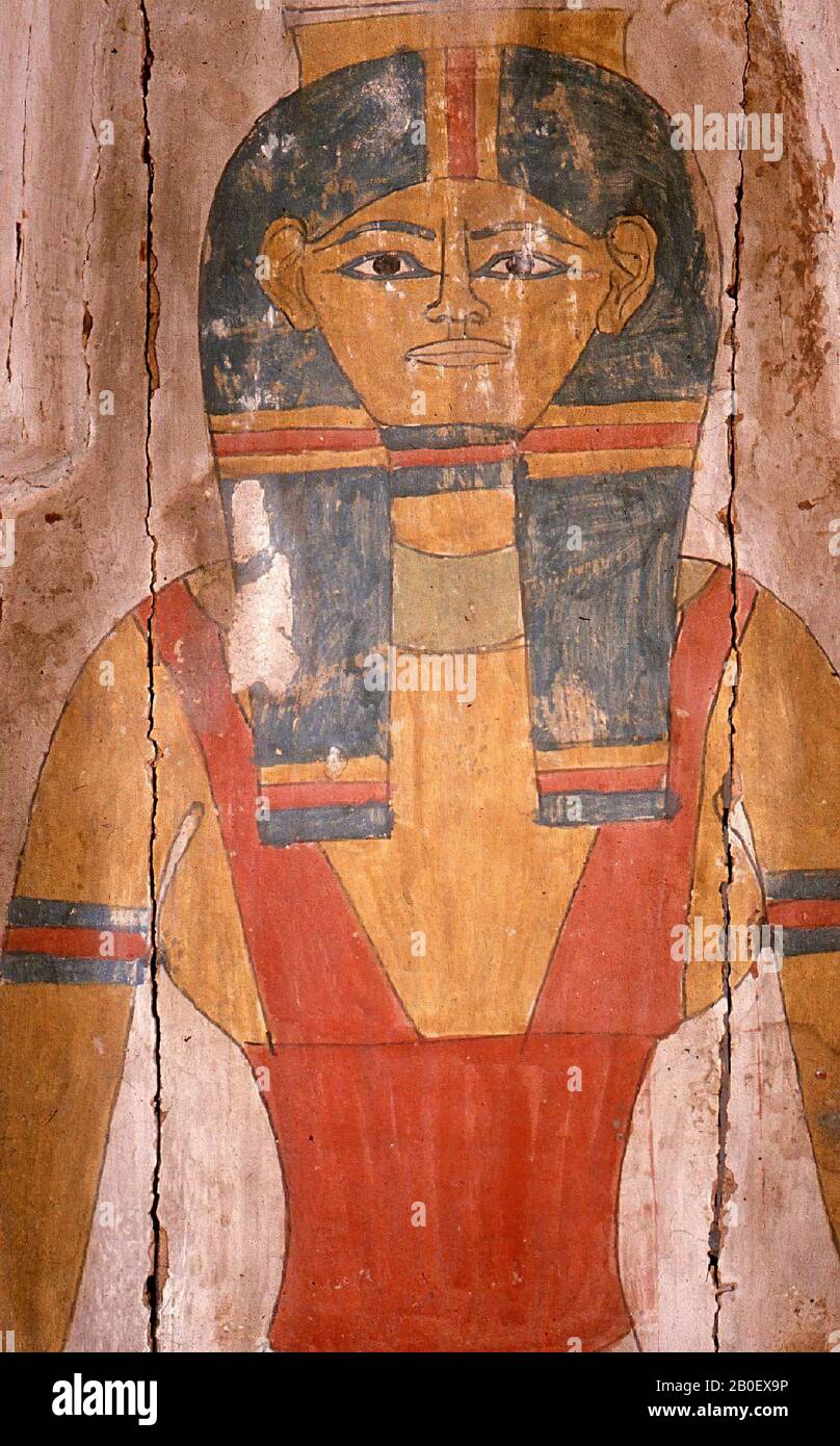 coffin, Hor, coffin lid, mummy chest, coffin, wood, 70 x 70 x 202 cm ...