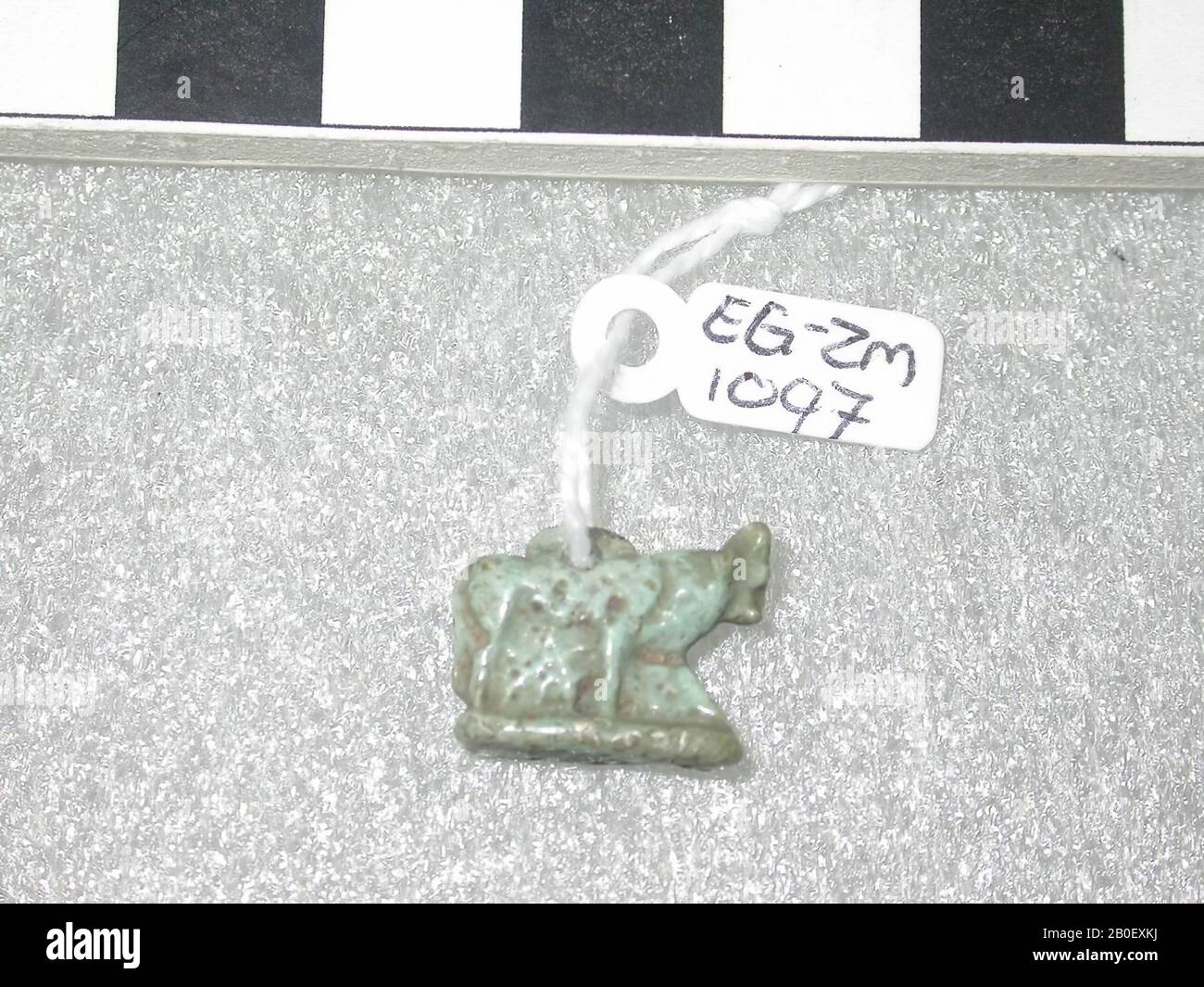 apis bull, standing, amulet, animal, faience, length: 1,5 cm, Egypt ...