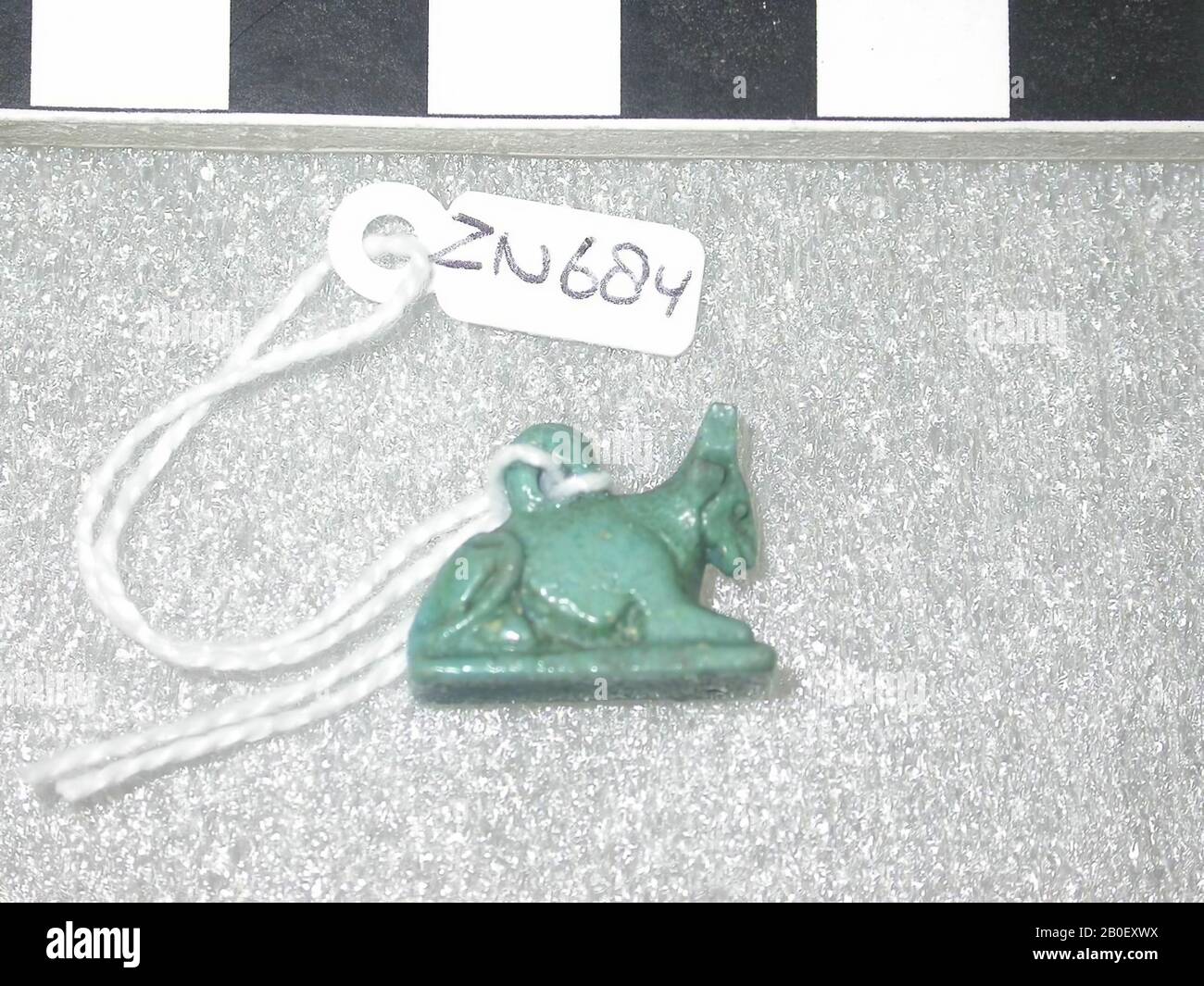 apis bull, lying down, sun disc, amulet, animal, faience, length: 1.8 ...