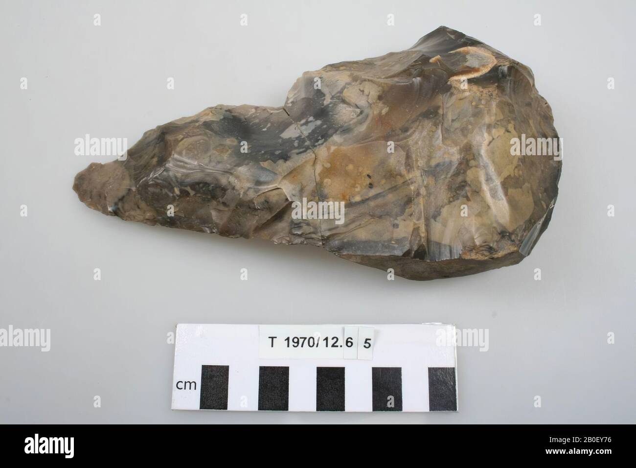 Flint tool. Old bonding, tool, stone, flint, 18 x 9.5 x 5.5 cm ...