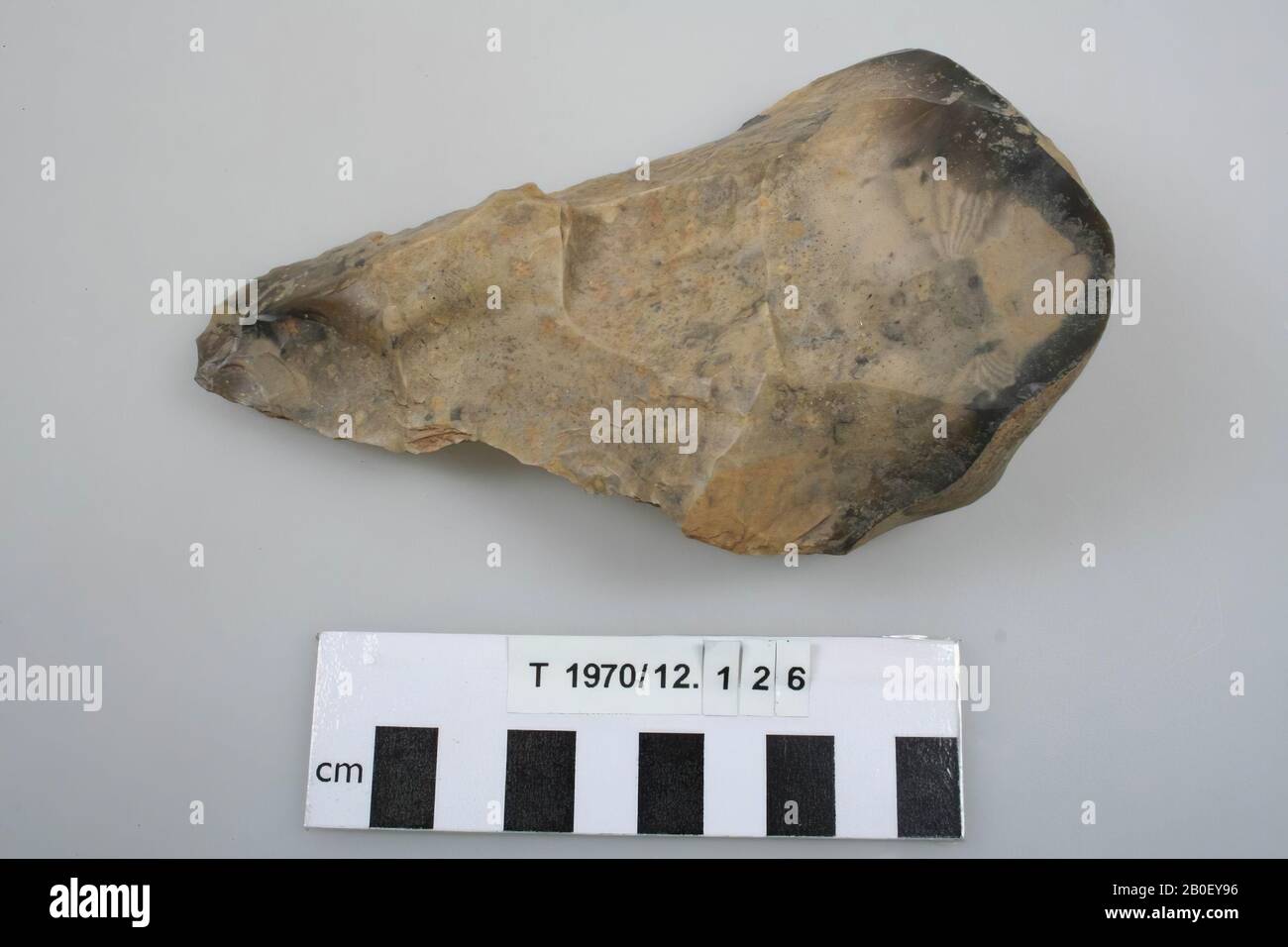 Flint tool, tool, stone, flint, 13,8 x 8,4 x 4 cm, prehistoric, England ...