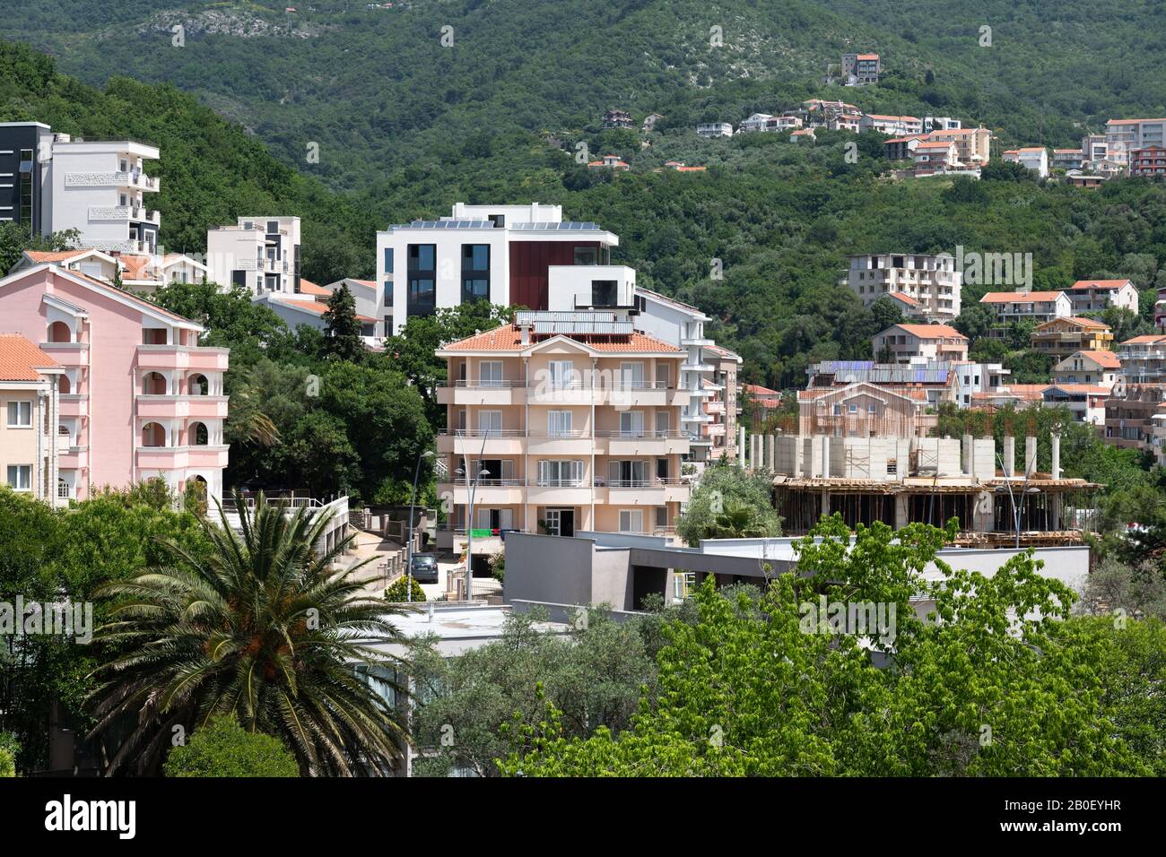 The resort village of Becici in the Montenegro Stock Photo - Alamy