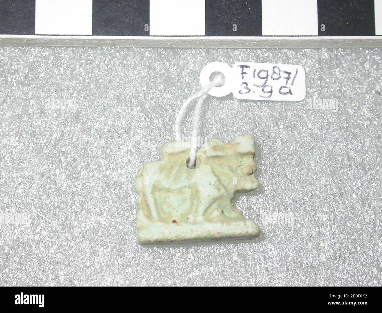 apis bull, standing, solar disk, amulet, animal, faience, 1.8 x 2.2 x 0 ...