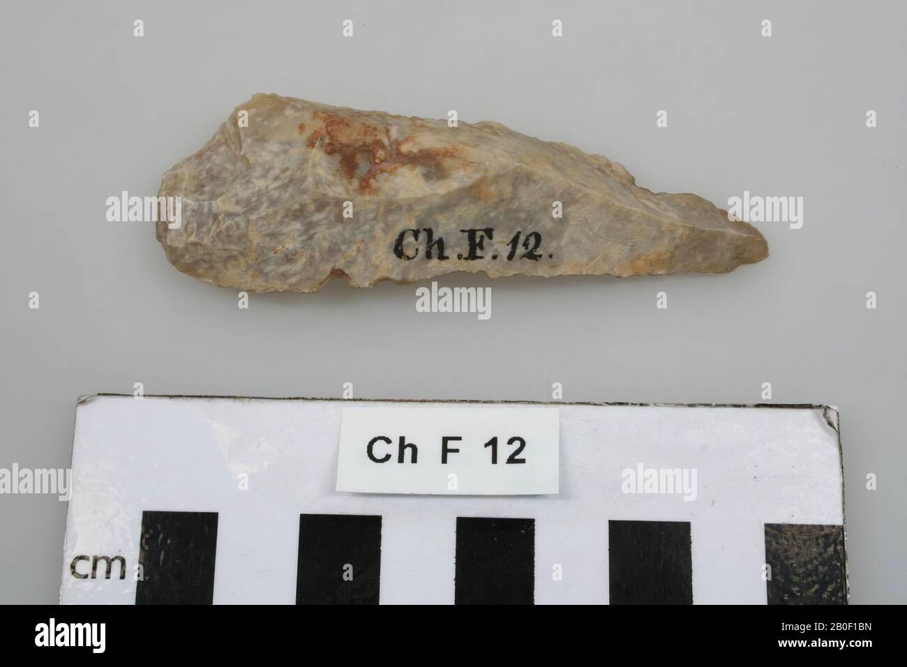 Blade of flint, knife, stone, flint, 8.3 x 2.8 x 1 cm, prehistory ...